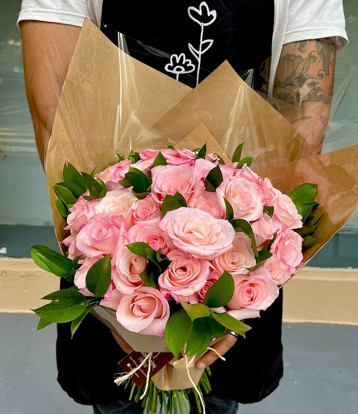 Buque de Rosa cor de rosa – Real Flores